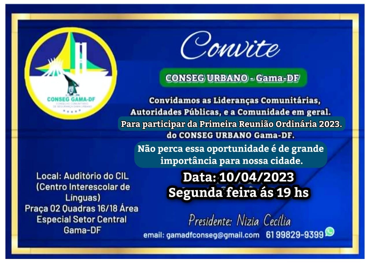 Conseg Urbano Gama discute demandas da segurança pública
